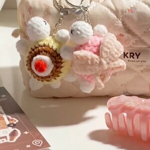 Handmade Baby Turtle Crochet Keychain, Mini Turtle Plush Plushie Toy ...