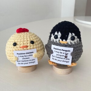 Crochet Animals Emotional Support Gift, Crochet Penguin/chicken ...