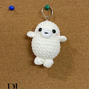 Crochet Seal Keychain, Kawaii Seal Amigurumi, Chubby Seal Plushie, Sea ...