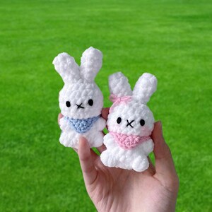 Cute Crochet Baby Bunny Keychain, Mini Bunny Plushie Toy, Soft ...
