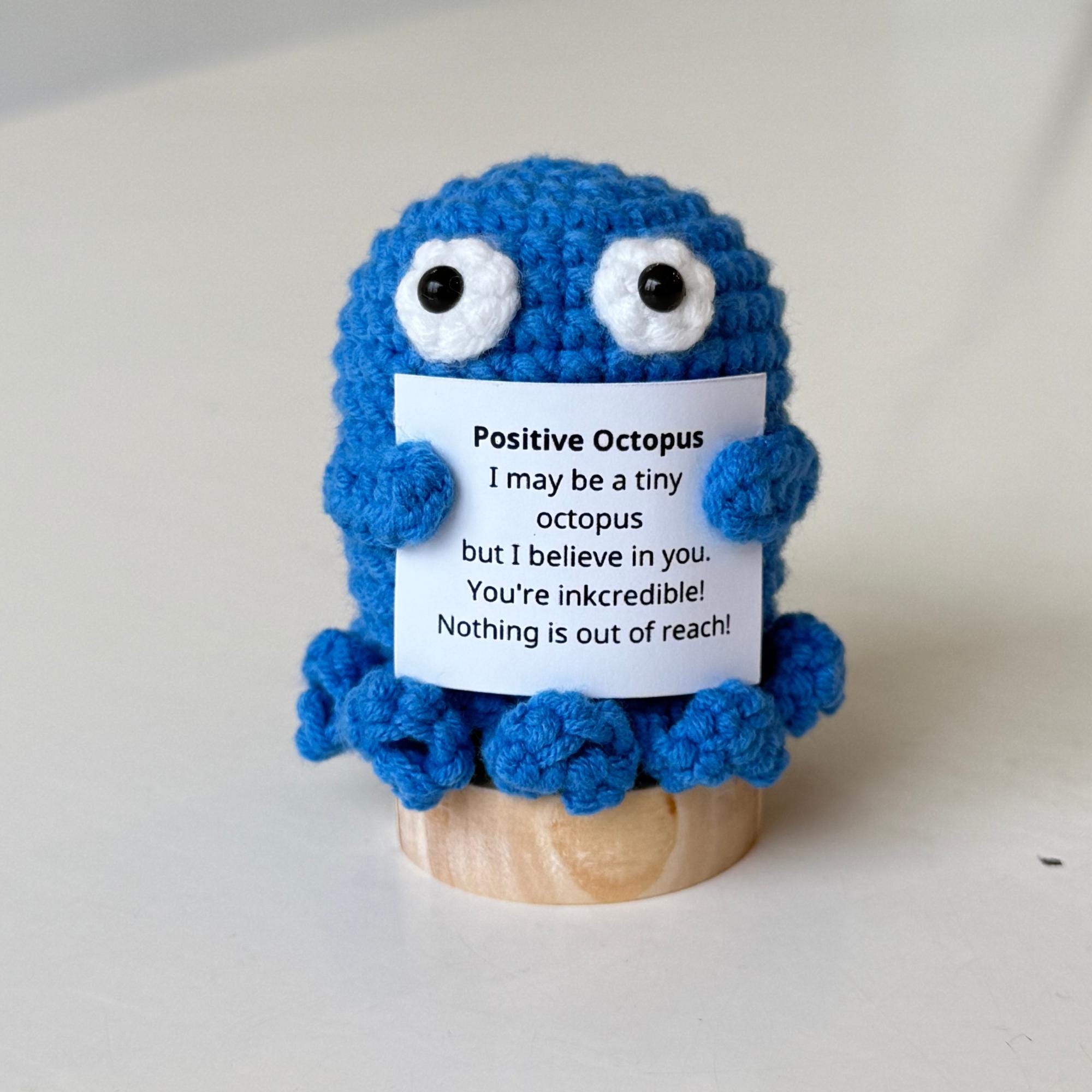 Handmade Positive Octopus, Supportive Octopus Crochet, Funny Best ...