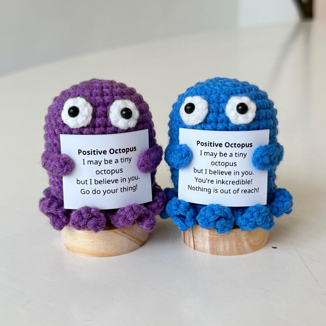 Handmade Positive Octopus, Supportive Octopus Crochet, Funny Best ...