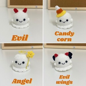 Crochet Ghost Keychain, Cute Halloween Ghost, Little Ghost Amigurumi ...