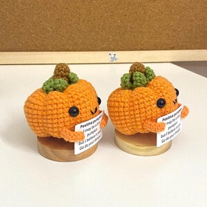 Crochet Supportive Pumpkin, Positive Pumpkin, Pumpkin Decoration ...