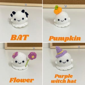 Crochet Ghost Keychain, Cute Halloween Ghost, Little Ghost Amigurumi ...