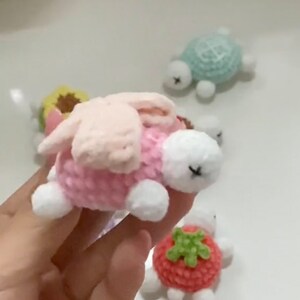 Handmade Baby Turtle Crochet Keychain, Mini Turtle Plush Plushie Toy ...
