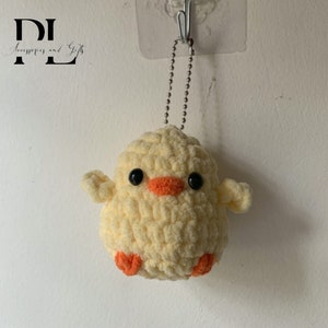 Handmade Chicken Crochet Keychain, Amigurumi Chicken, Crochet Baby ...