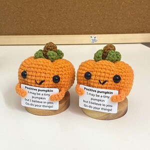 Crochet Supportive Pumpkin, Positive Pumpkin, Pumpkin Decoration ...