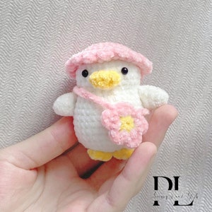 Handmade Duck With Hat Crochet Keychain, Amigurumi Duck, Crochet Funny ...