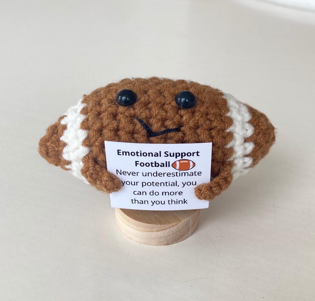 Funny Positive Football, Knitted Football Toy With Positive Card, Cute ...