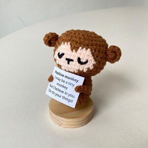 Handmade Positive Banana, Emotional Support Monkey Crochet, Funny Best ...