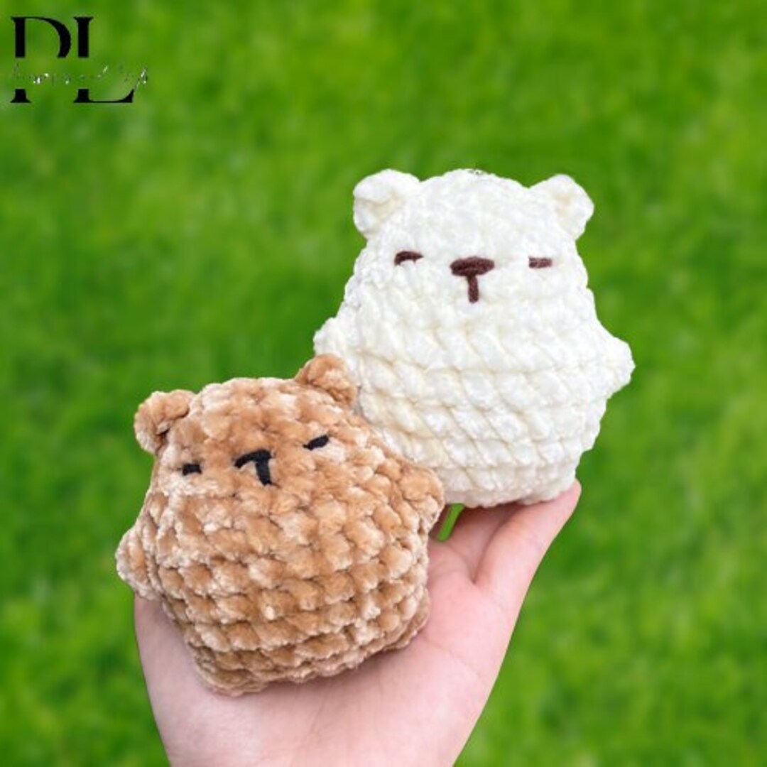Handmade Crochet Mini Bear Keychain, Amigurumi Bear, Crochet Cute Bear ...