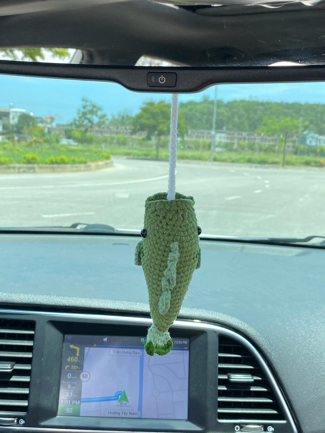 Crochet Bass Fishing Car Mirror Hanging Accessories, Mini Largemouth ...