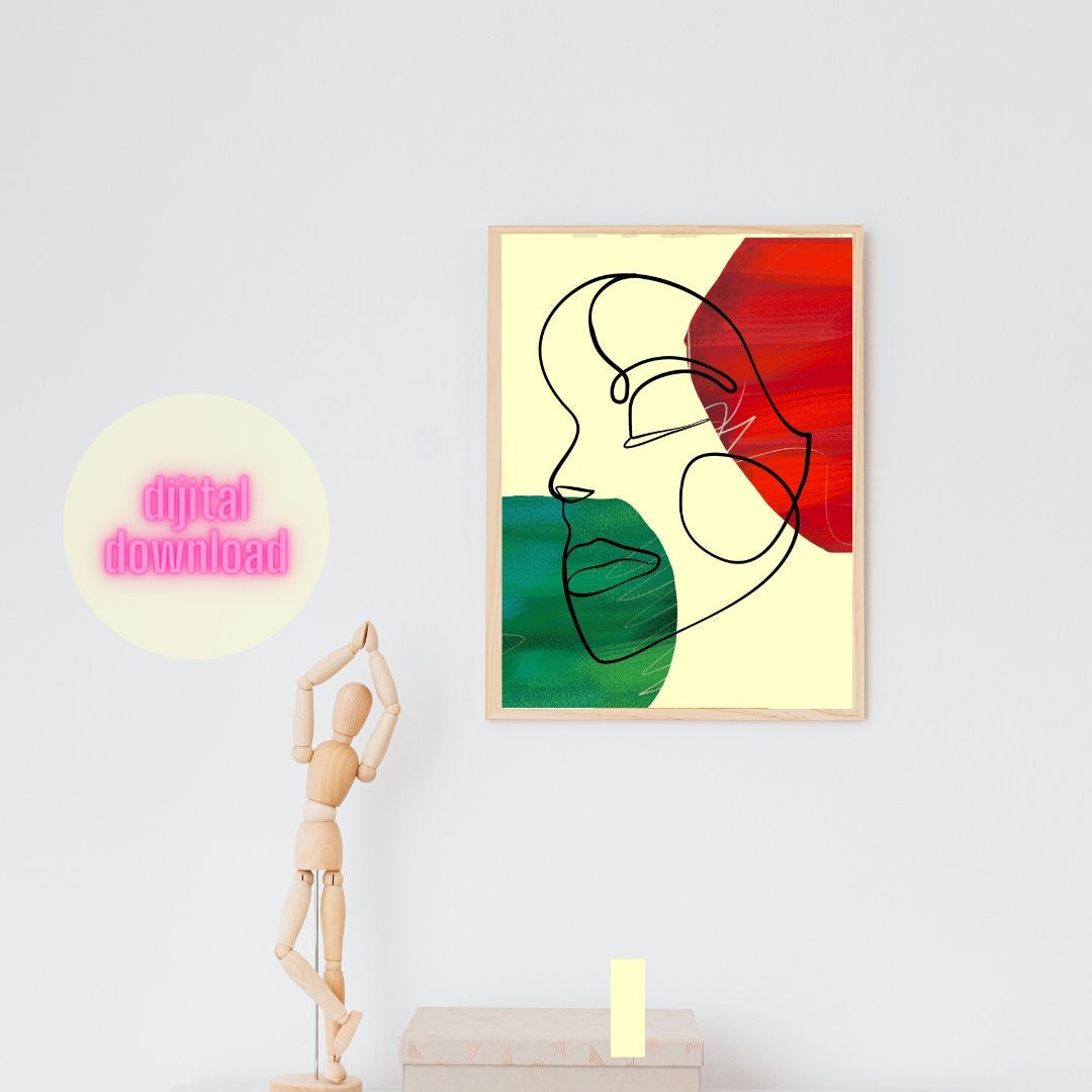 Abstract Women Silhouette, Modern Gallery Wall Art, Gift - Etsy