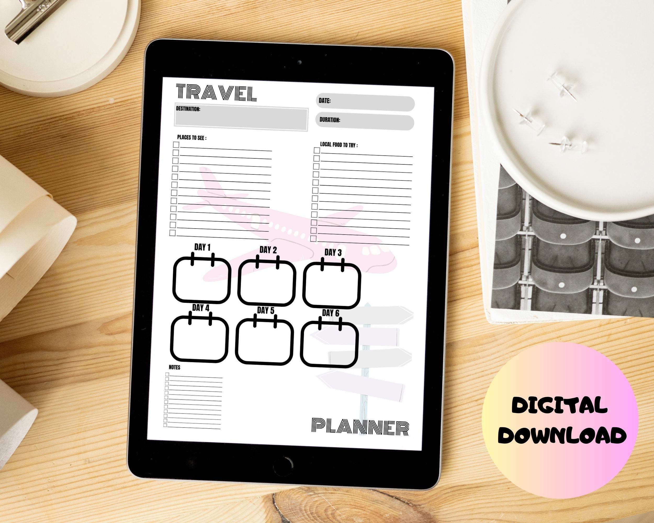 Daily Planner, Digital Planner, Printable Planner, Day Planner ...