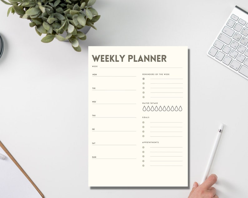 Daily Planner, Digital Planner, Printable Planner, Day Planner ...