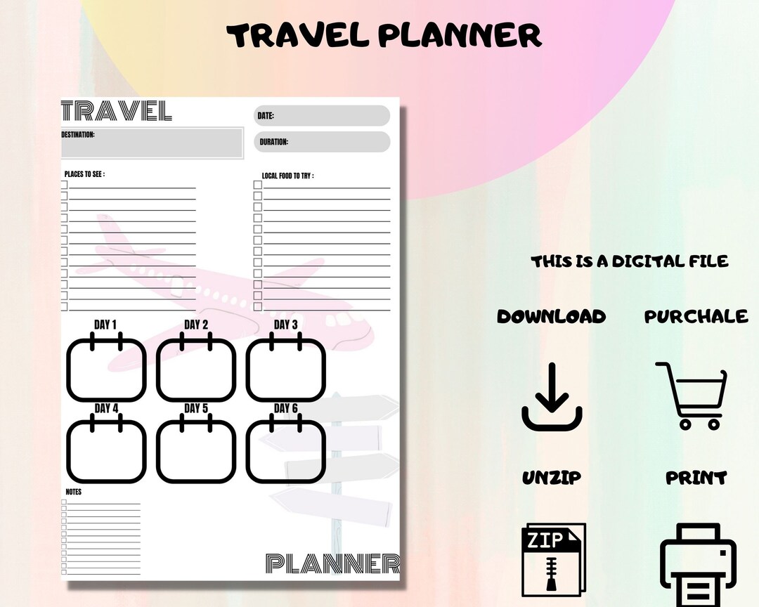 Daily Planner, Digital Planner, Printable Planner, Day Planner ...