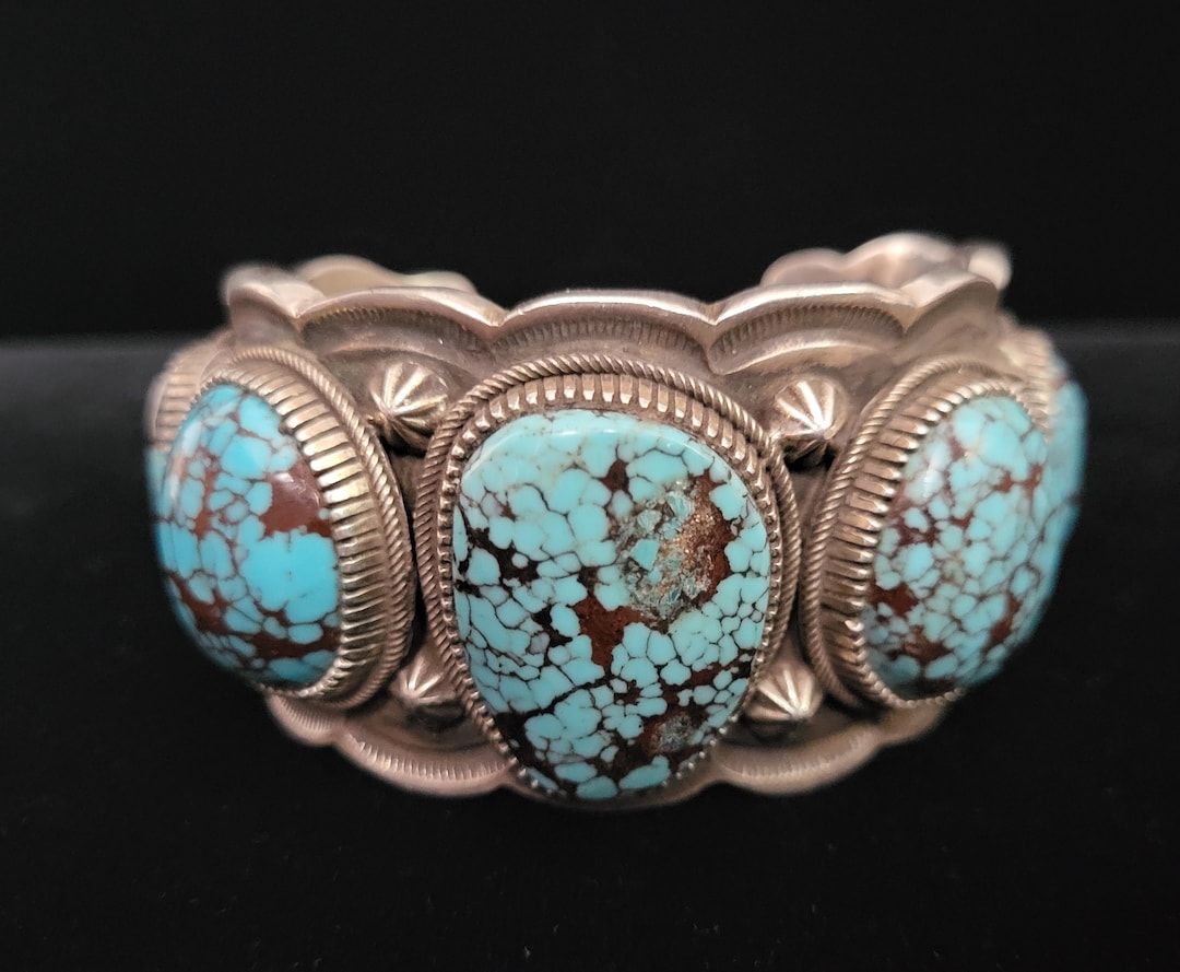 Richard Jim Cuff Bracelet With Egyptian Turquoise - Etsy