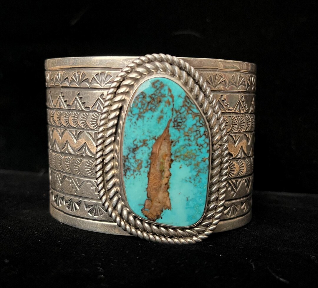 Jacob Transcosa Sterling Silver Cuff Bracelet With Natural Pilot ...