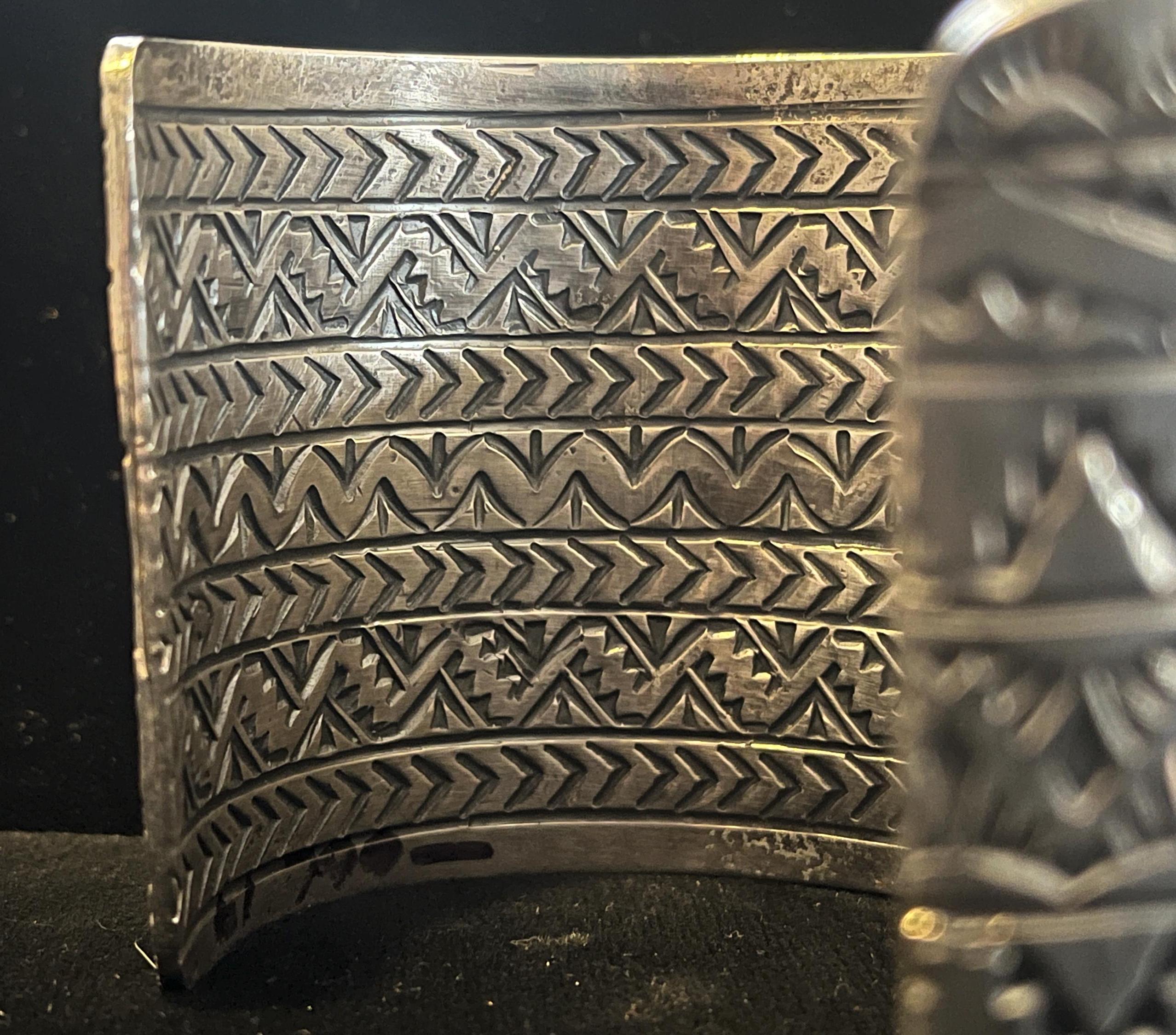 Jacob Trancosa Sterling Silver Cuff Bracelet With Natural Pilot ...