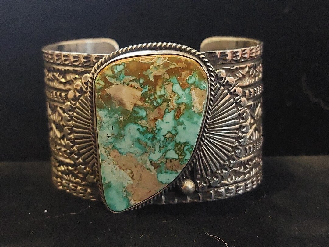 Sunshine Reeves Sterling Silver Cuff Bracelet With Natural Royston ...
