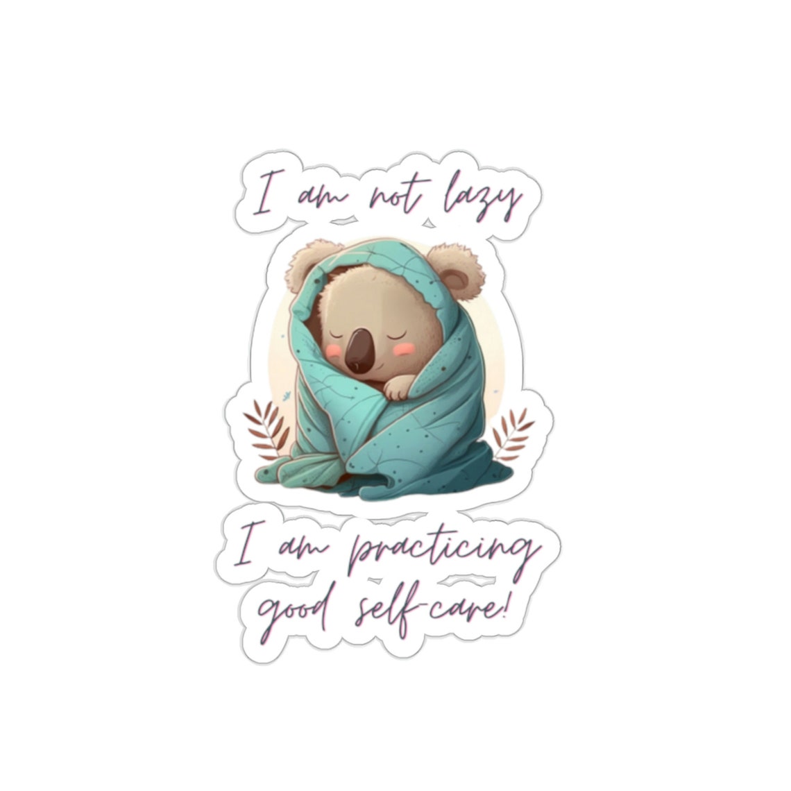 Snooze Therapy With Koala Kiss-cut Stickers, Mental Health Sticker, Nap ...