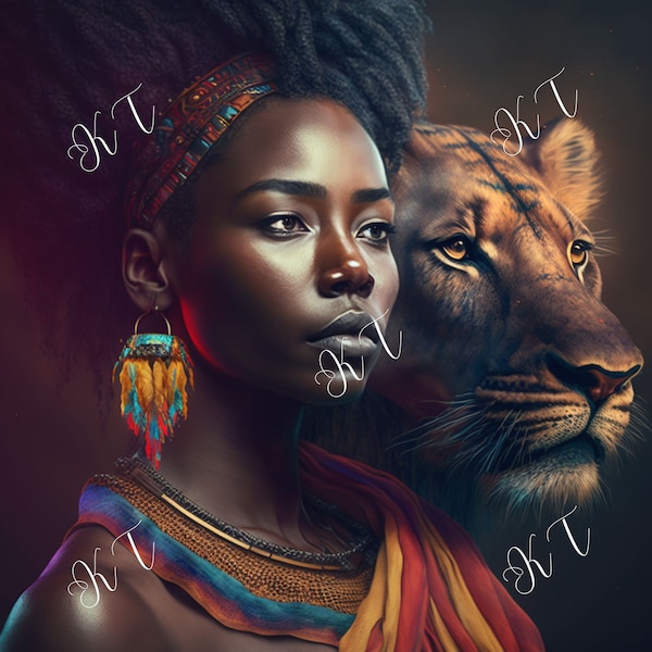 Lioness Art - Etsy
