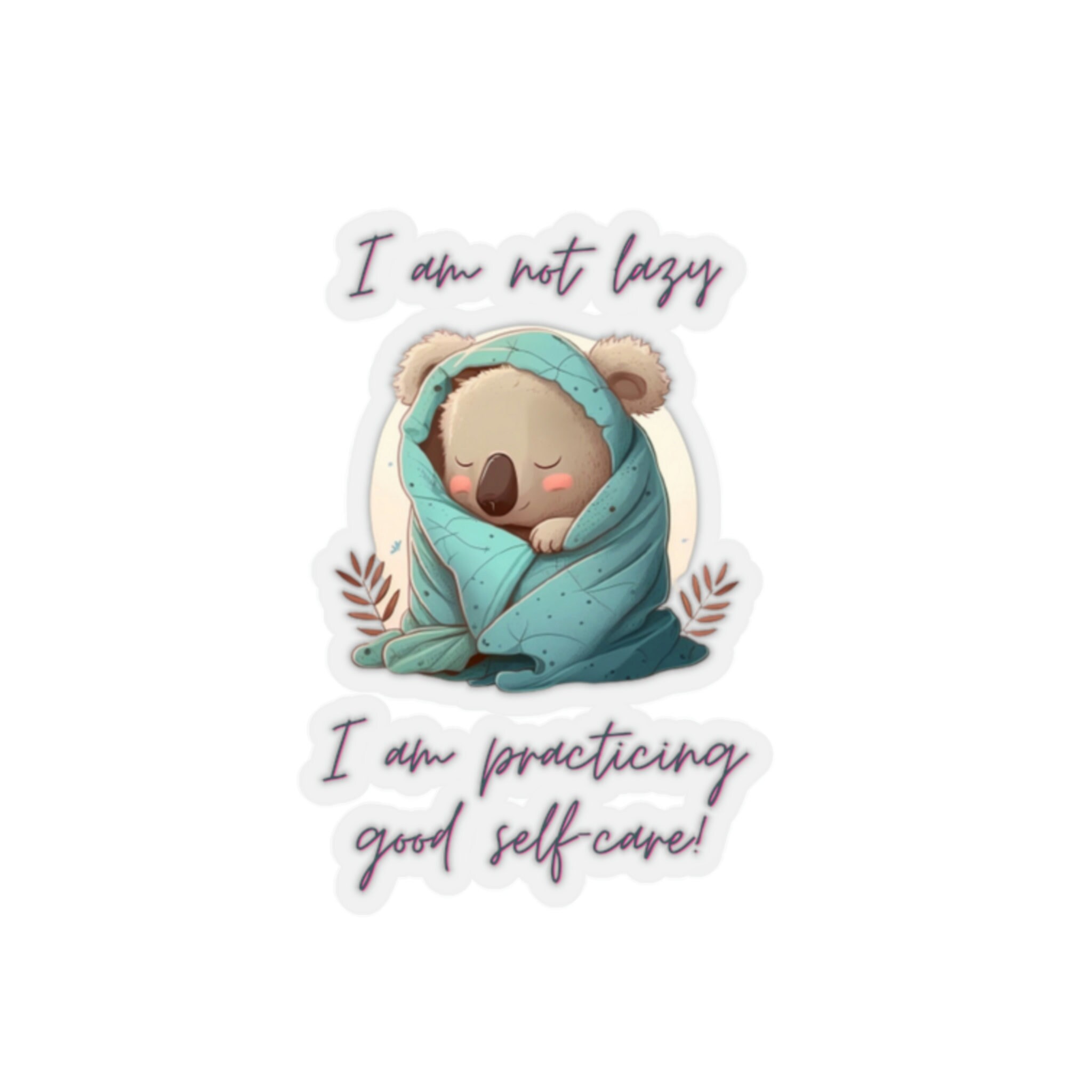 Snooze Therapy With Koala Kiss-cut Stickers, Mental Health Sticker, Nap ...