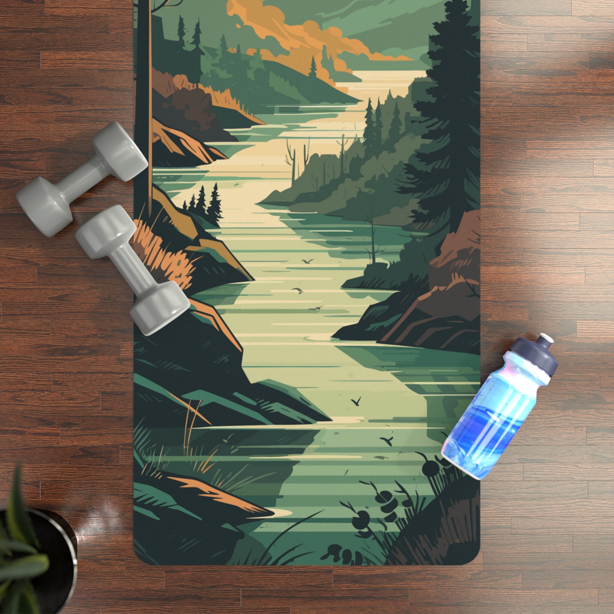 2X6 Ft Rubber Yoga Mat Eco-friendly Non-slip Exercise Mat Yoga, Pilates ...