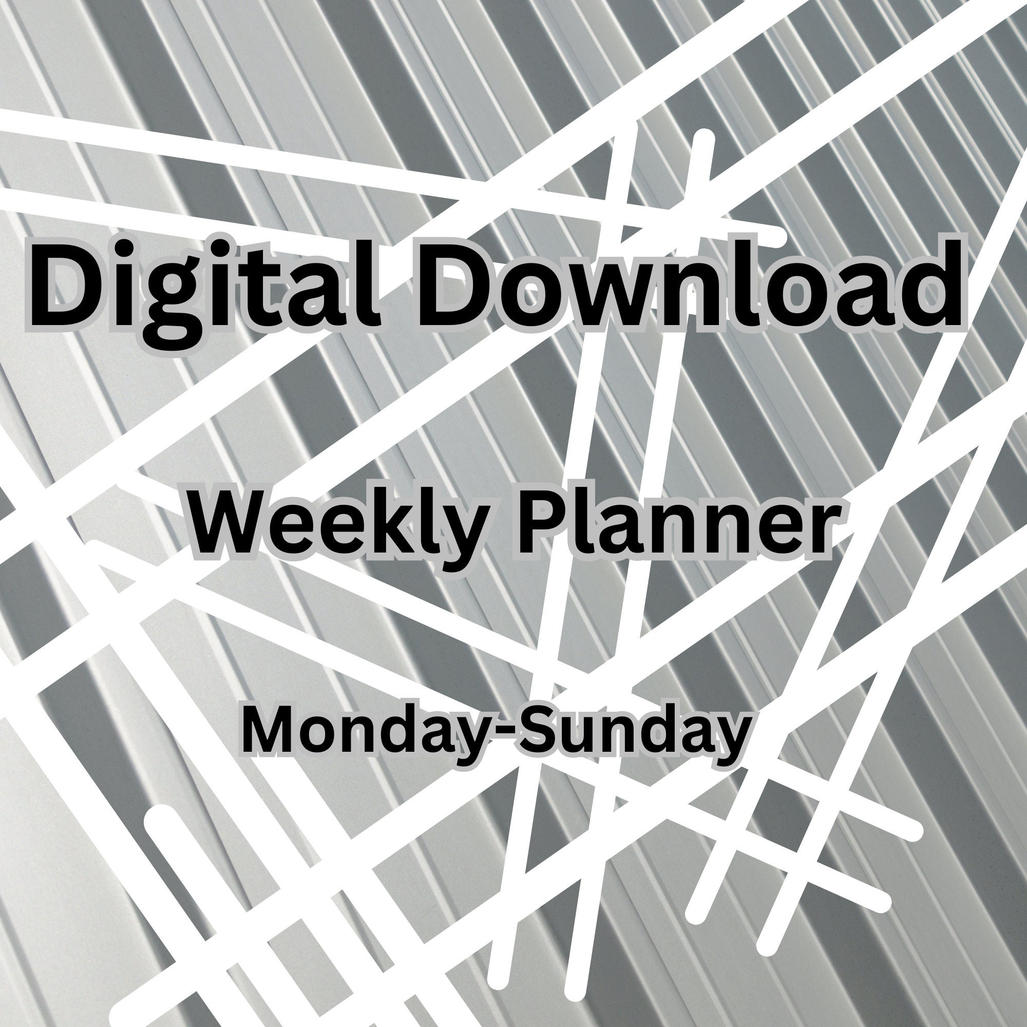 ABSTRACT LINE MODERN Schedule Notes Printable, Homeschool Weekly ...
