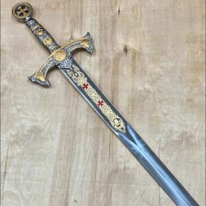 Custom Handmade Templar Knights Sacred Holy Longsword Ornate Full ...