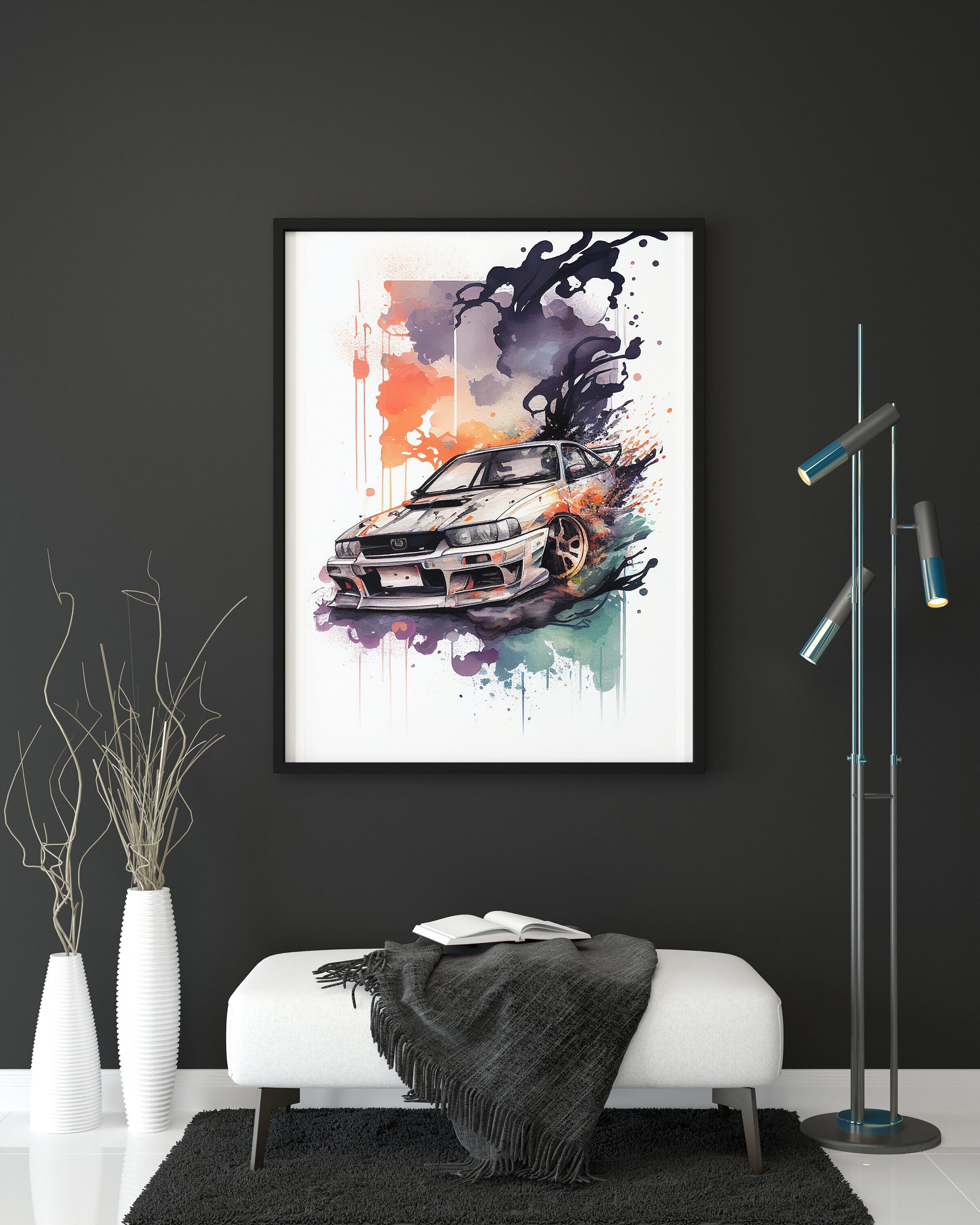 DIGITAL Print | JDM Car Watercolor | Car Enthusiast | Japanese Drifting ...