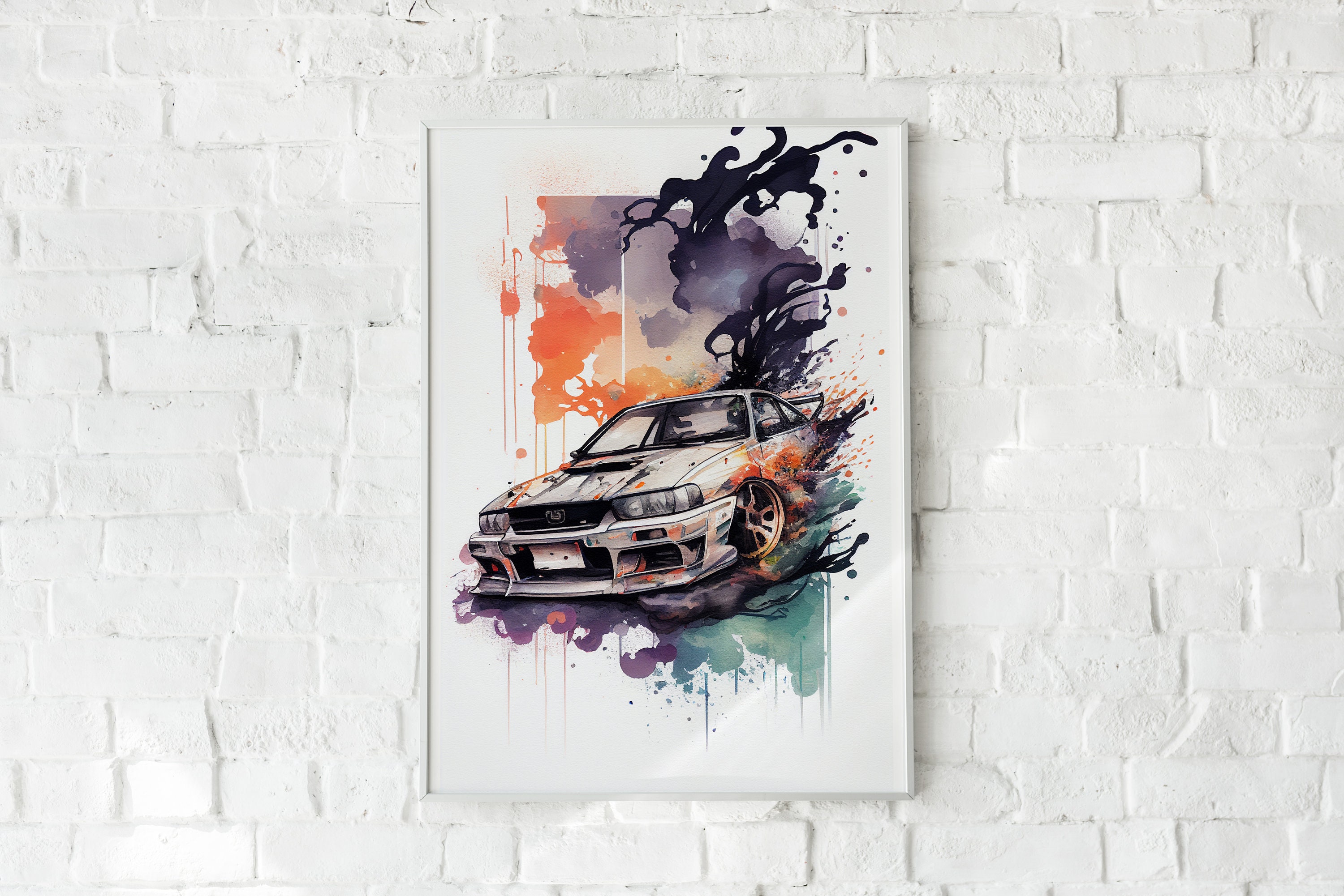 DIGITAL Print | JDM Car Watercolor | Car Enthusiast | Japanese Drifting ...