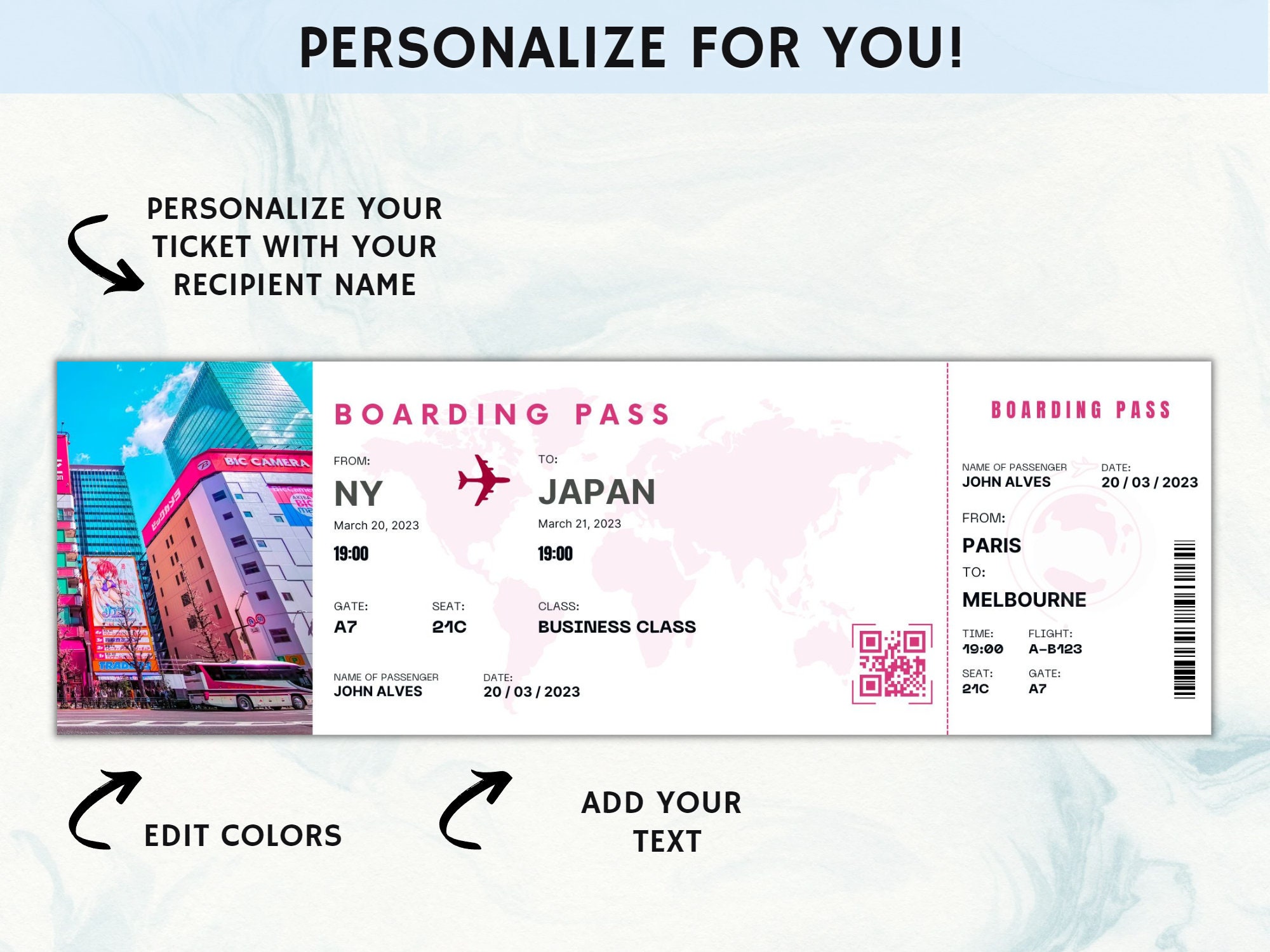 Boarding Pass Template Editable Boarding Ticket Printable - Etsy UK Boarding Pass Template Editable Boarding Ticket Printable - Etsy UK