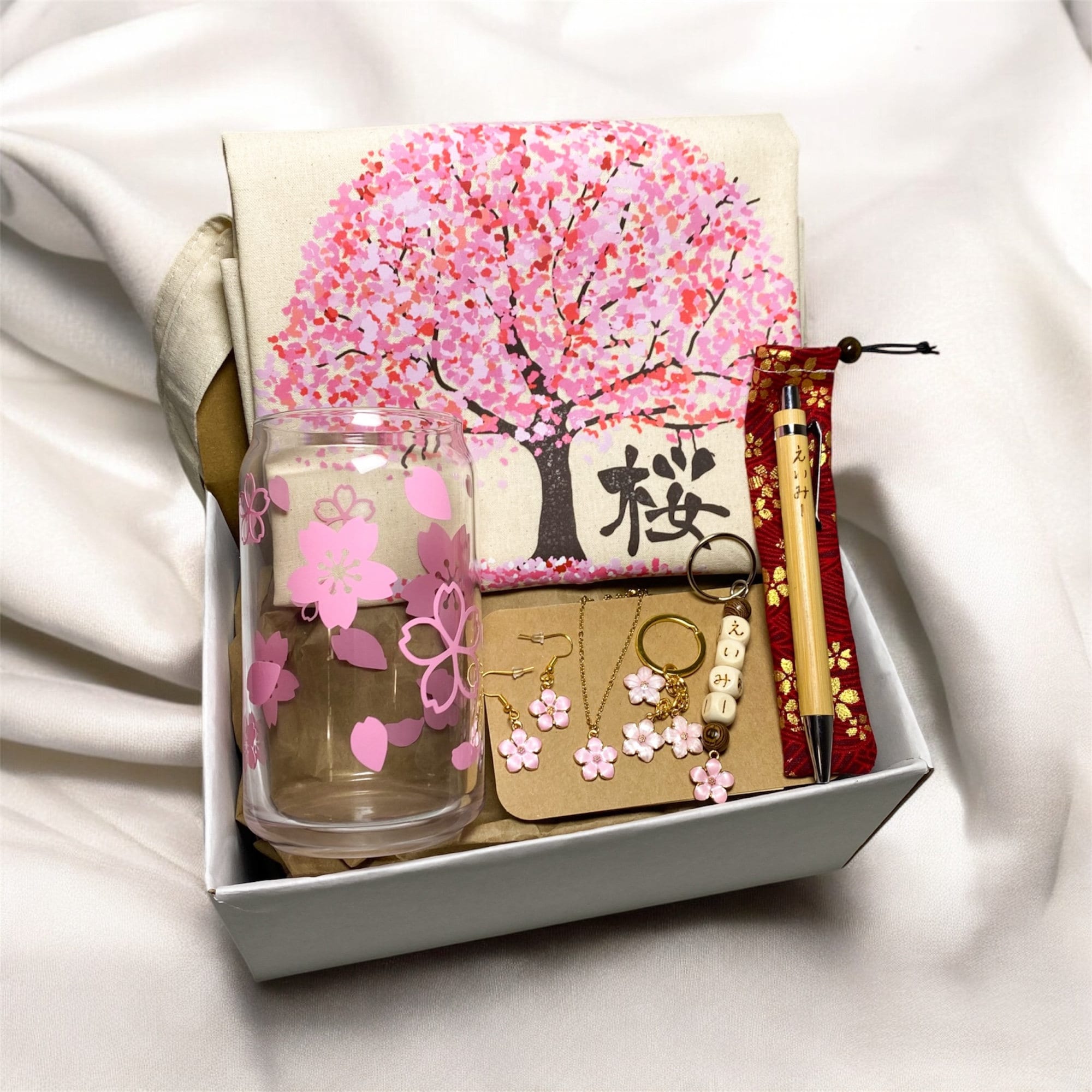 Japanese Gift Box Cherry Blossom Japanese Keychain Name in Japanese ...