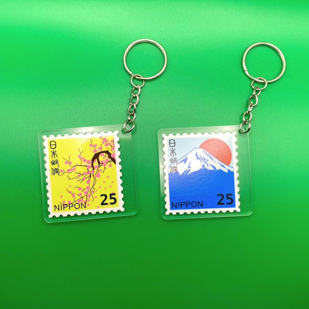 Japanese Keychain Japanese Stamp Kawaii Keychain Japanese Gift Cherry ...