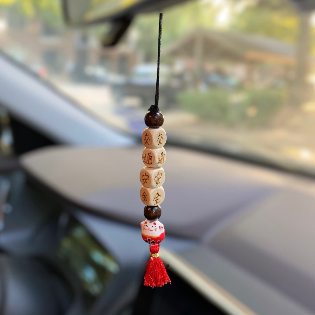 Japanese Car Charm Wood Lucky Charm Japanese Anime Lover Traveler Japan ...