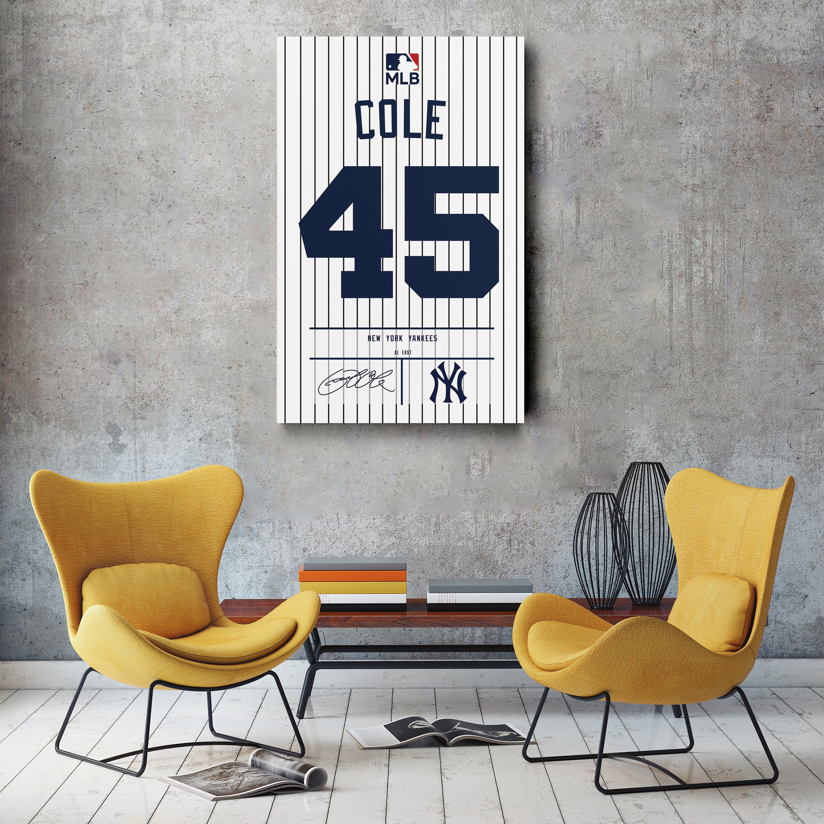 Gerrit Cole Jersey Art New York Yankees MLB Wall Art Home - Etsy