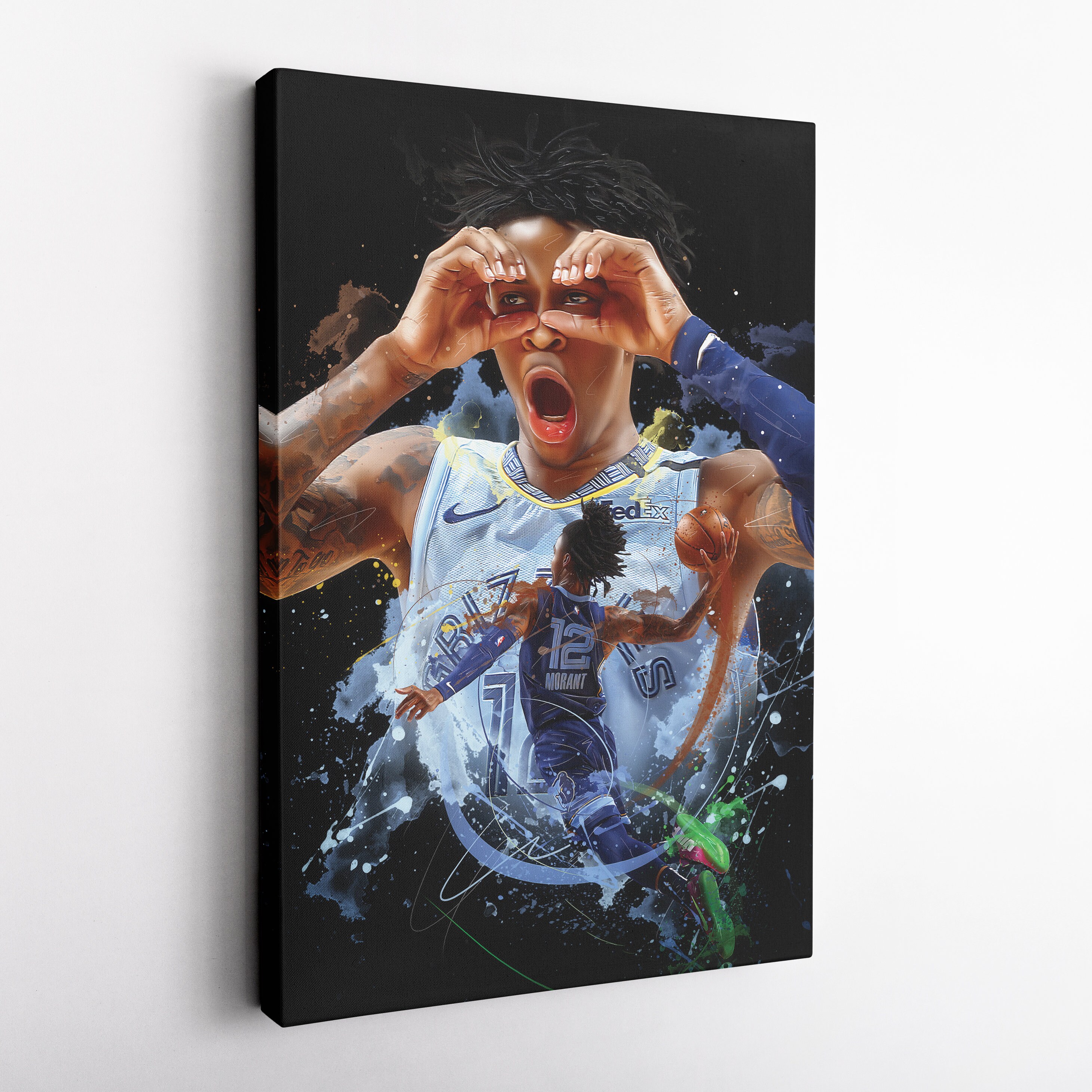 Ja Morant Poster Memphis Grizzlies NBA Artwork Framed Wall Art - Etsy