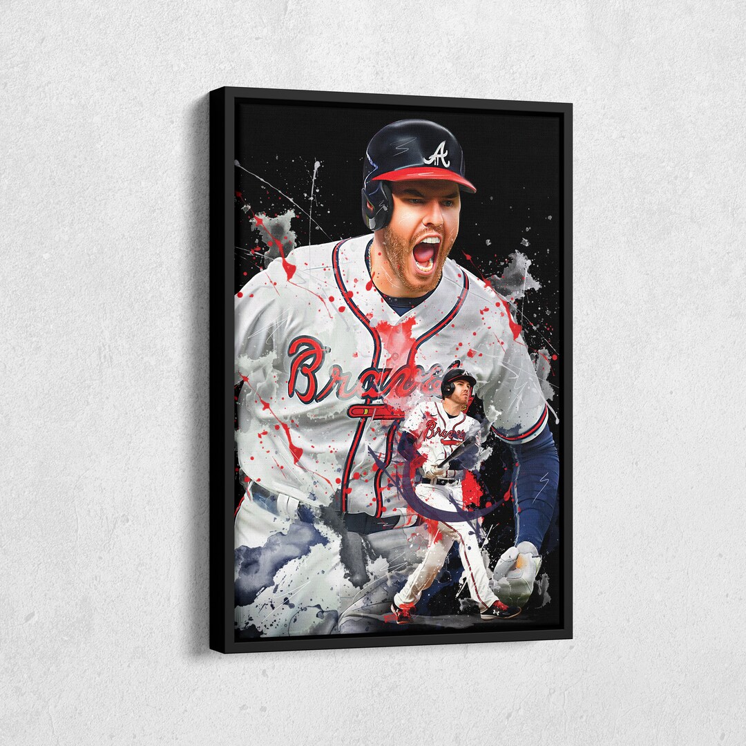 Freddie Freeman Poster Atlanta Braves MLB Artwork Framed Wall Art ...