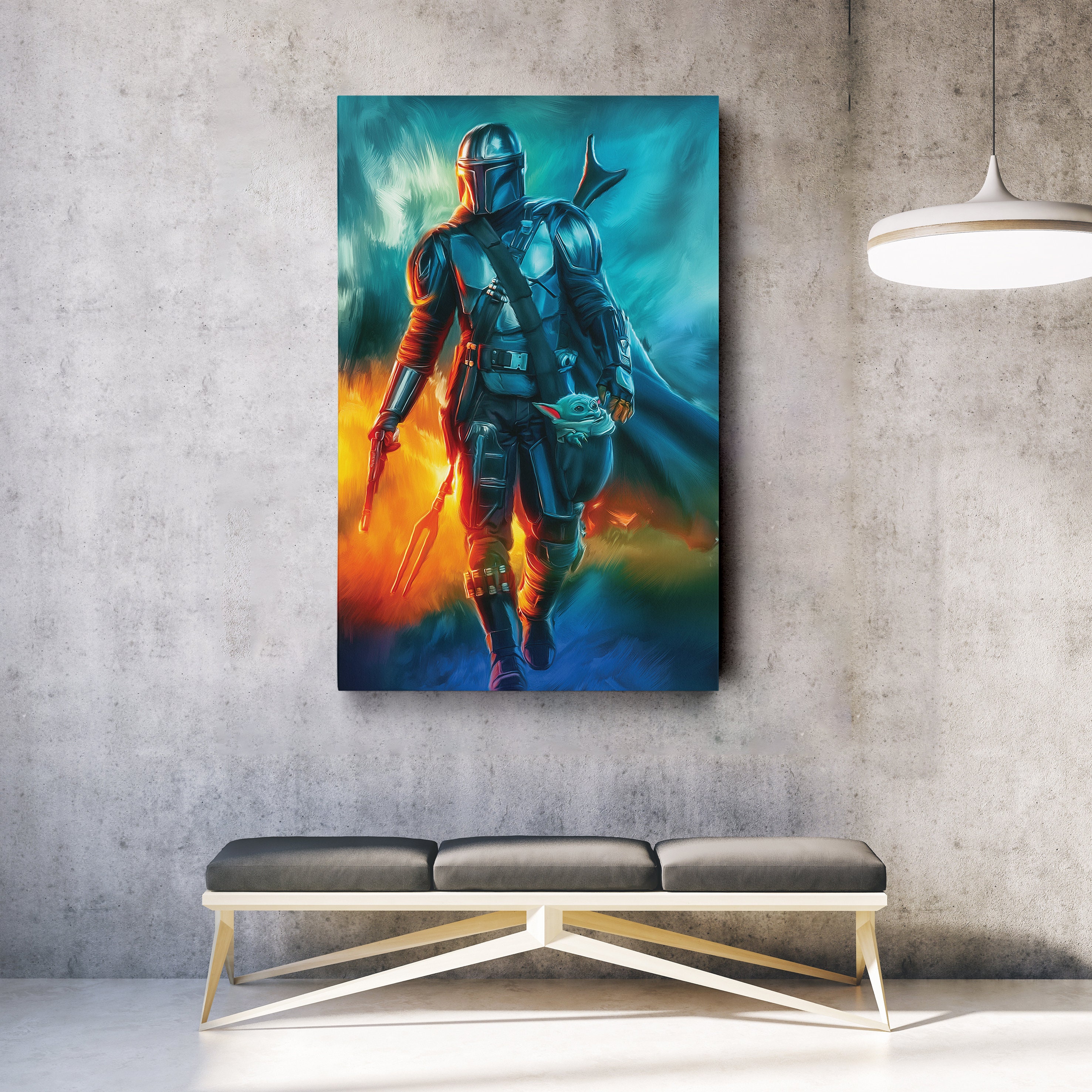 The Mandalorian Grogu Poster Star Wars Wall Art Home Decor