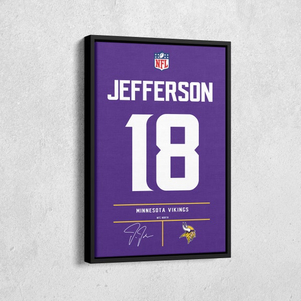 Autograph Justin Jefferson Poster - Etsy
