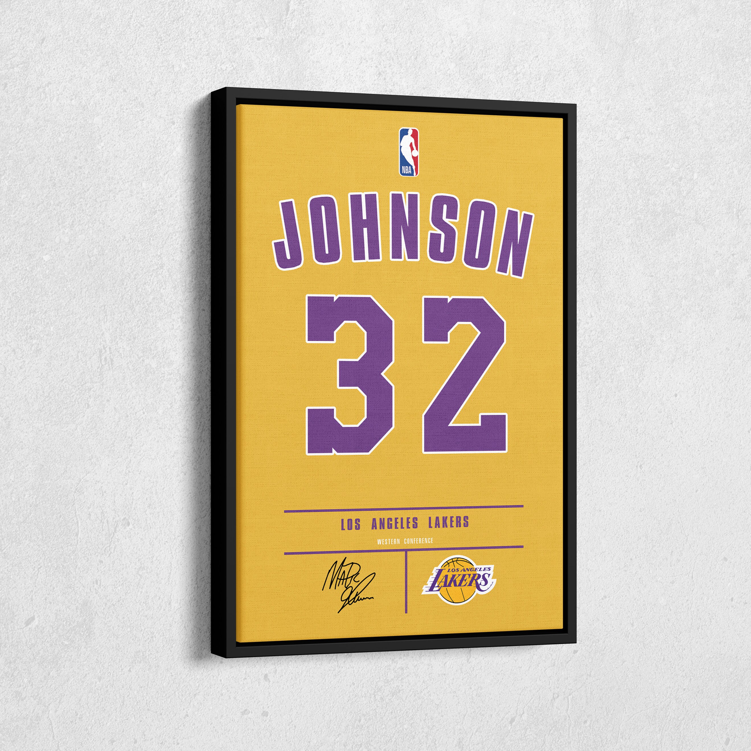 Magic Johnson Jersey Art Los Angeles Lakers NBA Wall Art Home - Etsy