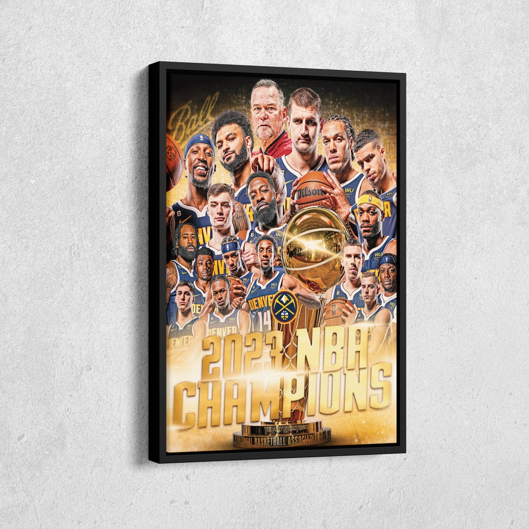 Denver Nuggets 2022-2023 NBA Champions Canvas Wall Art Home Decor ...