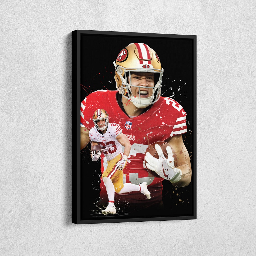 Christian Mccaffrey Poster San Francisco 49ers NFL Artwork Framed ...