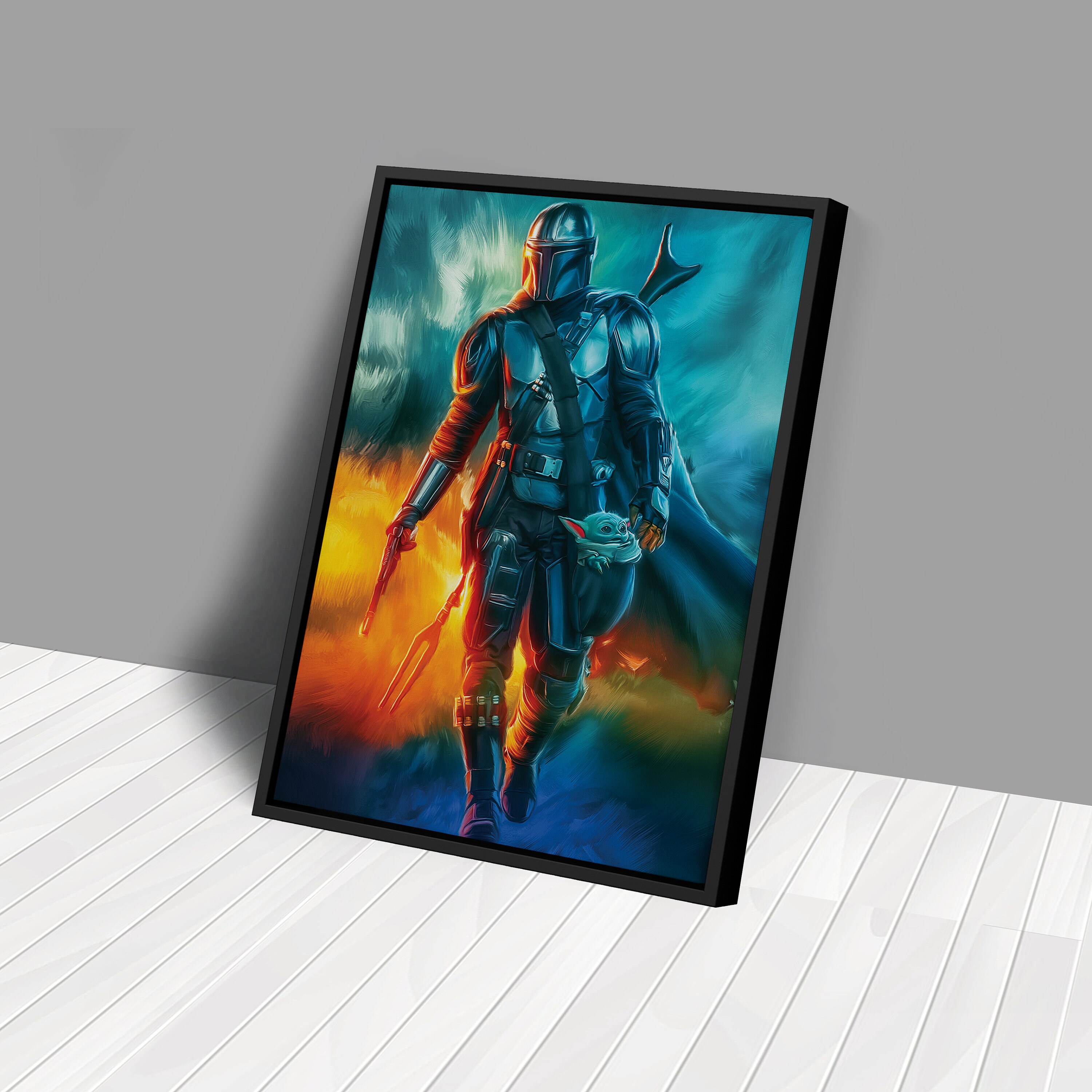 The Mandalorian Grogu Poster Star Wars Wall Art Home Decor