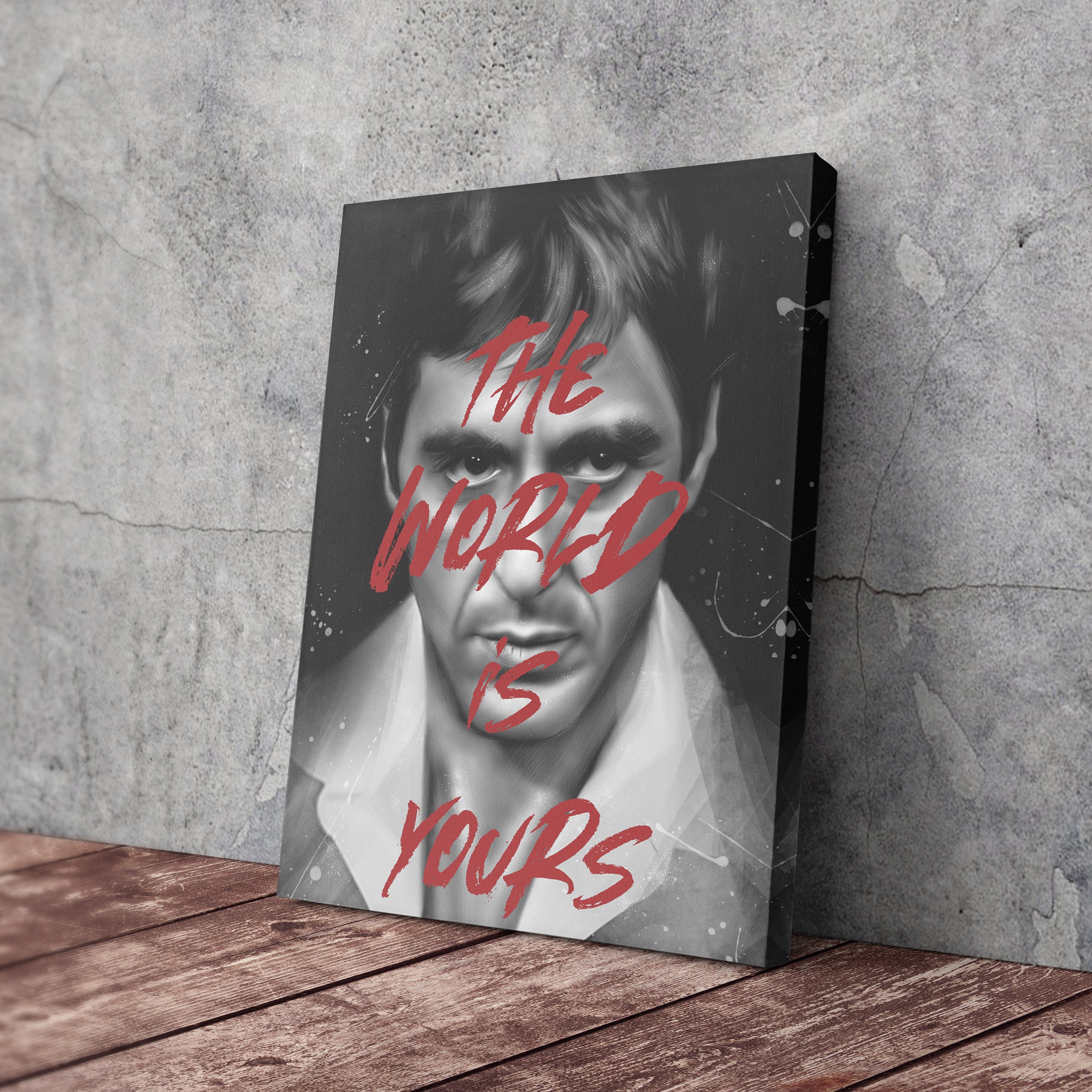 Póster de Tony Montana el mundo es tuyo arte de pared - Etsy México
