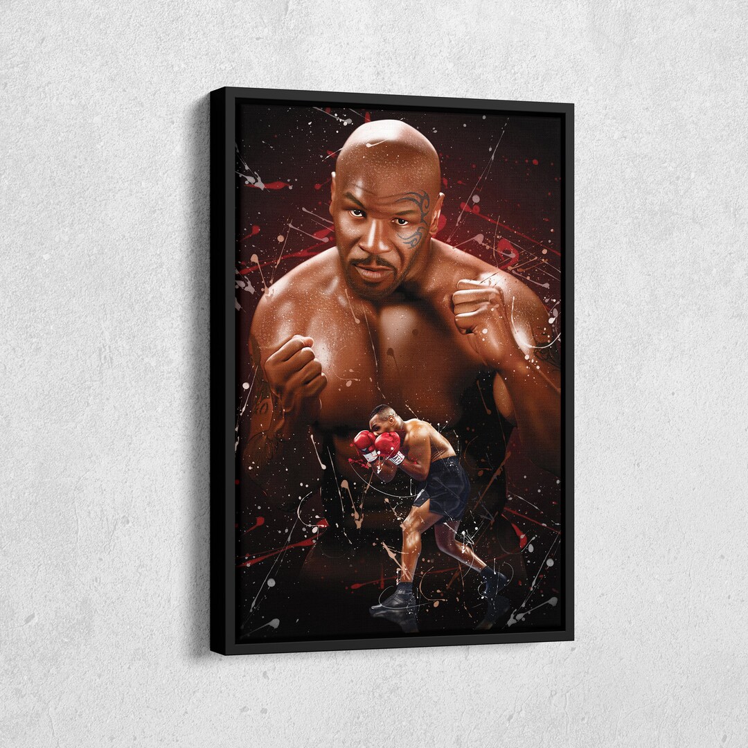 Mike Tyson Poster Boxing Artwork Framed Poster Wall Art Canvas - Etsy