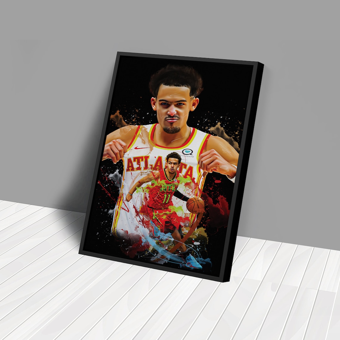 Trae Young Poster Atlanta Hawks NBA Artwork Framed Wall Art - Etsy