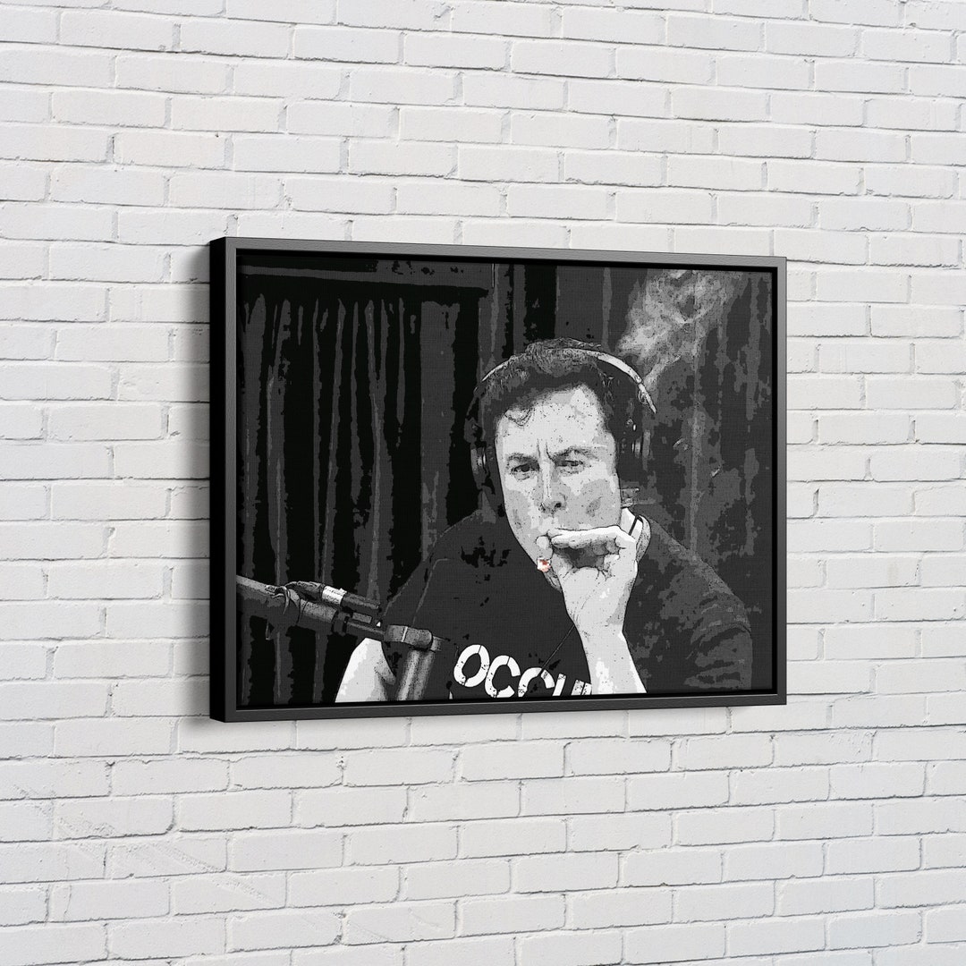 Elon Musk Poster Smoking Wall Art Home Decor Hand Made Canvas Print - Etsy